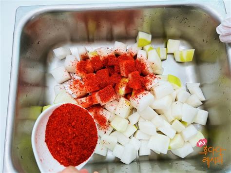 가을 깍두기담그는법 사이다 깍두기 담그기 설렁탕집 식당 무김치 담기 네이버 블로그