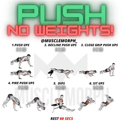 Bodyweight Push Exercises Calisthenics Workout Plan Calisthenics Workout Routine Push Day