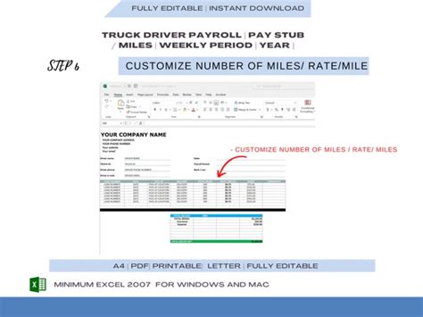 Driver Salary Slip Template