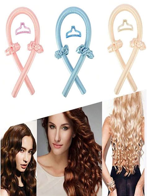 Heatless Curling Rod Silk Headband No Heat Curls Rollers Curlers With