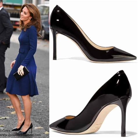Jimmy Choo Classic Romy 85 Black Pumps Kate Middleton Dress Like A