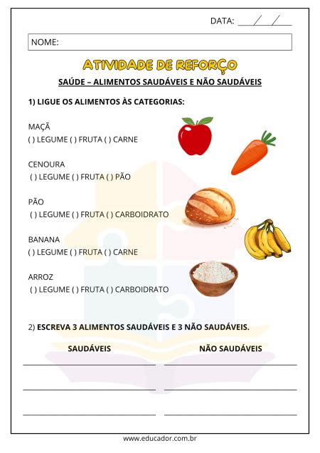 Caderno De Atividades De Reforço Escolar Para Anos Iniciais Educador