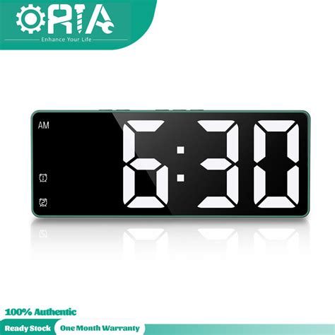 ORIA Digital Clock USB LED Alarm Clock Voice Control Table Clock H Format Snooze Function