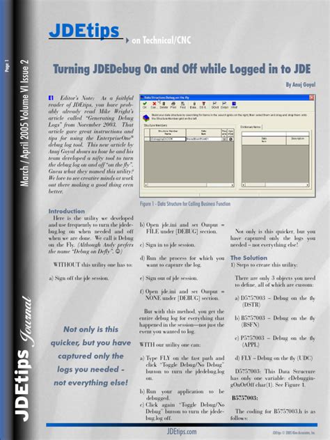 1turning Jde Debug On And Off Pdf