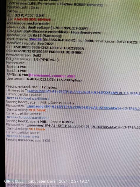 Samsung A14 Sm A145f File Dump Emmc Binary 4 U4 Readback Ufi Asc