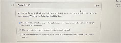solved question 451 ﻿ptsyou are writing an academic research