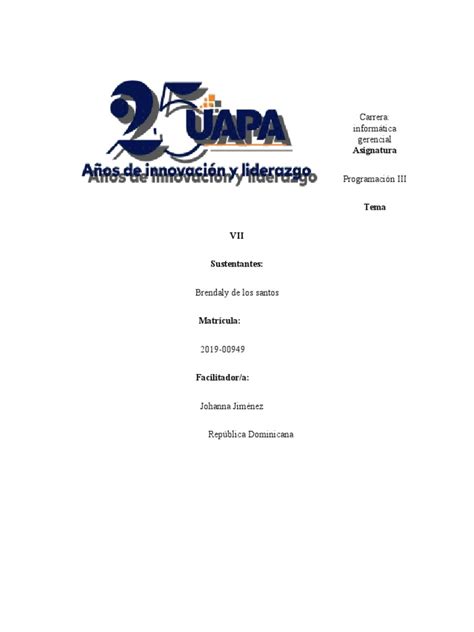 Tarea Vii De Programacion Iii Pdf Sql Servidor Sql De Microsoft