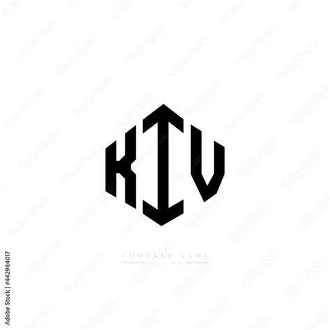 Kiv Letter Logo Design With Polygon Shape Kiv Polygon Logo Monogram