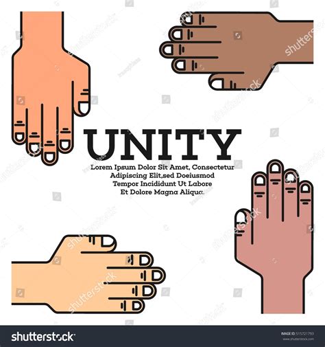 Unity Race Equality Poster Campaign стоковая векторная графика без