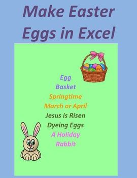 Create Easter Eggs In Microsoft Excel Digital By CC Fisher TpT