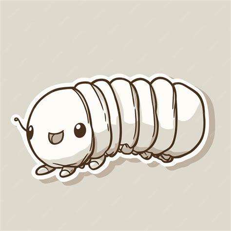 Silkworm Vector Cute Premium Ai Generated Vector