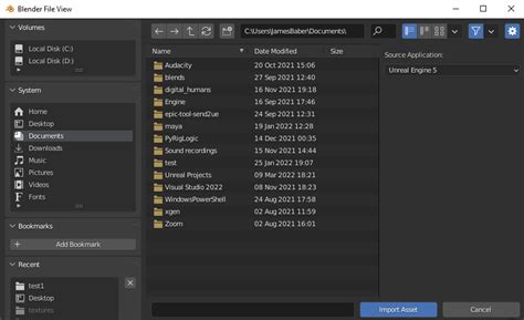 Pipeline Menu Send To Unreal