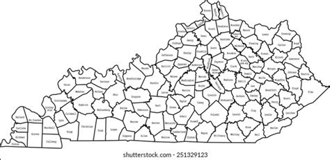 Kentucky Map Royalty Free Stock Svg Vector