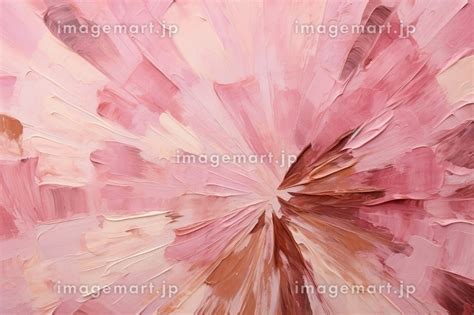 放射状の抽象油絵背景テンプレート）ピンクと茶色。ai生成画像のイラスト素材 238938243 イメージマート