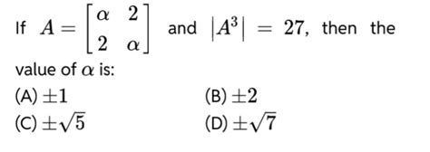 If A Left Begin Array L L Alpha And 2 2 And Alpha End Array