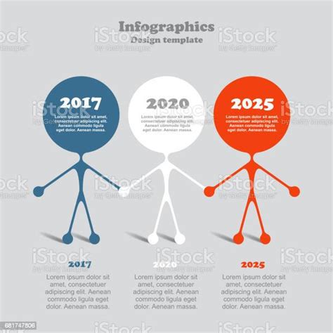 데이터에 대 한 장소 Infographic 디자인 서식 파일입니다 벡터 일러스트입니다 3가지 개체에 대한 스톡 벡터 아트 및