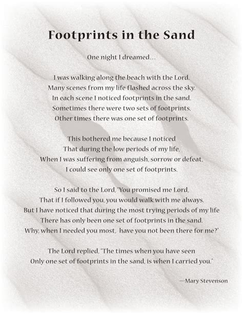 Footprints In The Sand Poem Printable Free Printable Board Games