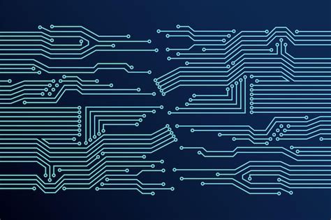Premium Vector Electronics Board High Tech Digital Data Connection