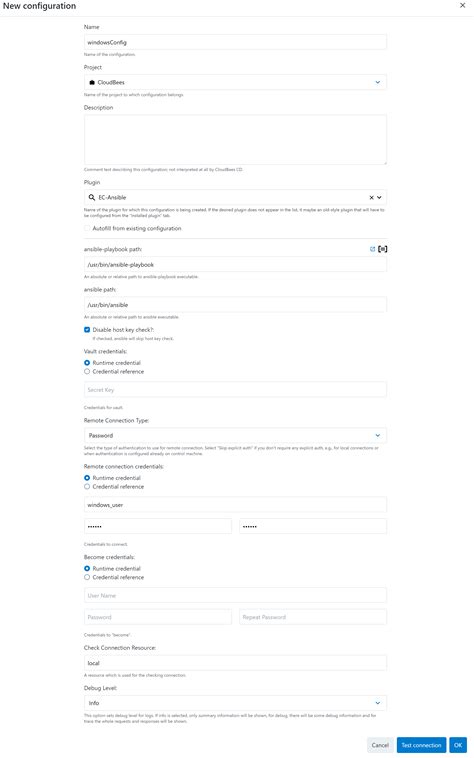 Create Ansible Plugin Configurations