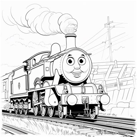 Thomas Coloring Pages Train Engineer 2025