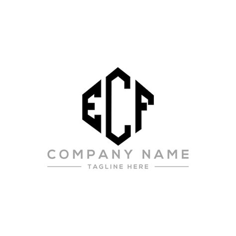 O Logotipo Da Ecf Com Letras Em Forma De Polígono Polígono E Cubo