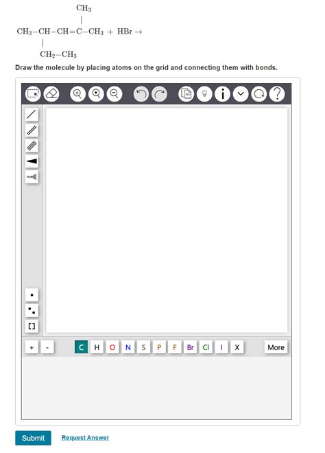 Solved Draw The Molecule By Placing Atoms On The Grid And Chegg