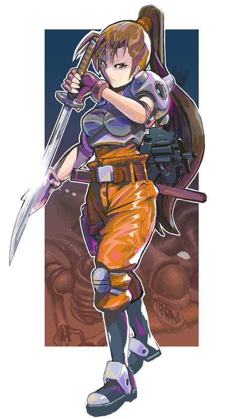 Safebooru 1girl Absurdres Alien Alien Vs Predator Angry Armor Belt