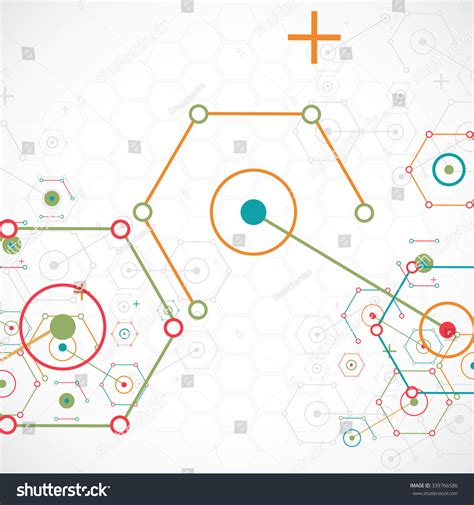 Abstract Technology Hexagonal Background Connection Structure Stock Vector Royalty Free