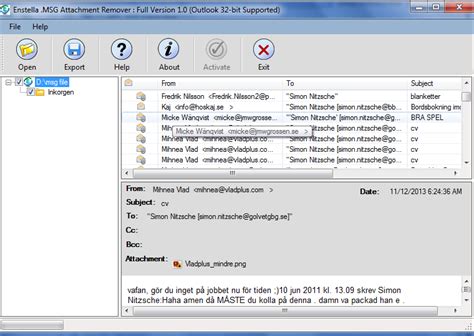 Enstella MSG Attachment Remover Software Working Steps
