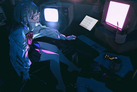 Anime Girl Computer Background