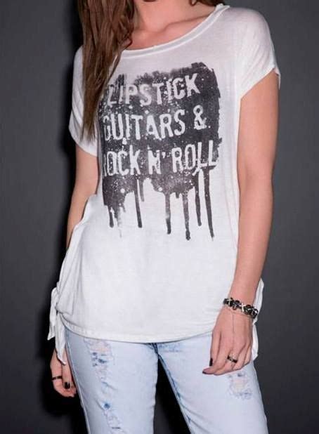 Lipstick Guitars And Rock N Roll Drip Shirt By Blackheart