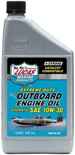Lucas Synthetic Marine Motor Oil 10W 30 1 Quart 10661 O Reilly Auto Parts