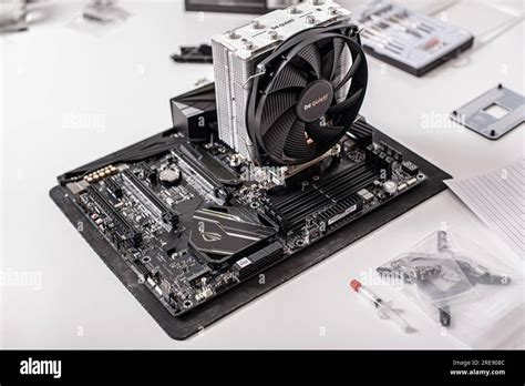 Motherboard Asus Rog Crosshair Vii Hero With Installed Cooler Be Quiet
