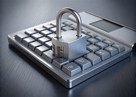 Securing Digital Assets A Combination Lock On A Keyboard Symbolizes The Importance Of