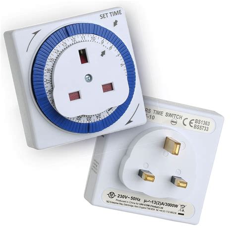 Automatic Mains Timer Socket Switch 15min Segments Up To 24 Hours 2 Pack Esd Ebay