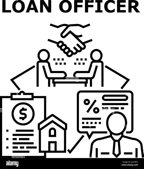Loan Officer Vector Concept Black Illustration Stock Vector Image And Art