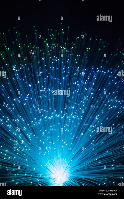 Lit Tips Of Fiber Optic Strands ©keck Maurer And Schultz Corning Glass