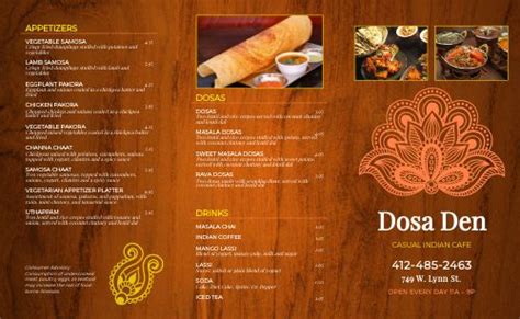Indian Takeout Menu Inspiration Template By Musthavemenus