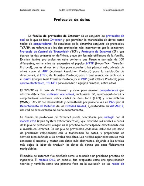 Protocolos De Datos Doc