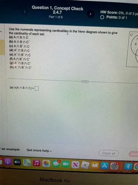 Use The Numerals Representing Cardinalities In The