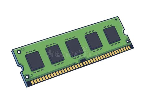 Illustrative Computer Memory Component On White Background Stock Illustration Illustration Of