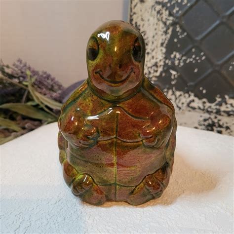 Vintage Turtle Planter Etsy