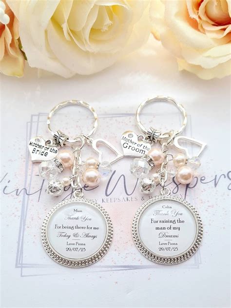 Personalised Mum Wedding Key Ring Mother Of The Bride Mother Etsy Uk