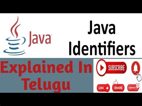 Identifiers In Java Programming For Beginners Telugu Explanation Also