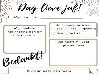 Werkblad Voor Afscheid Juf Juffendag Knutselen Juffendag Kind The
