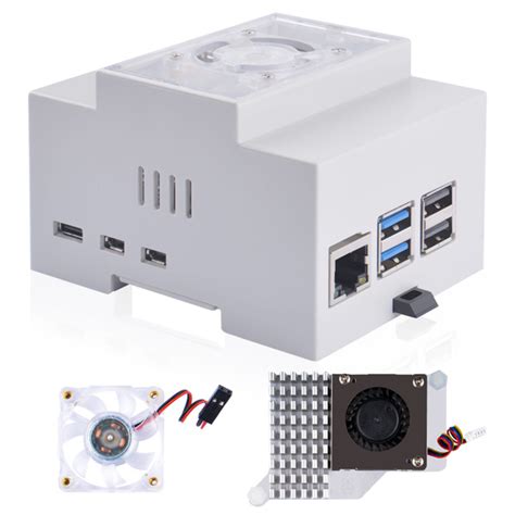 Dvozvo Корпус для Raspberry Pi 5 Корпус на Din рейку с активным