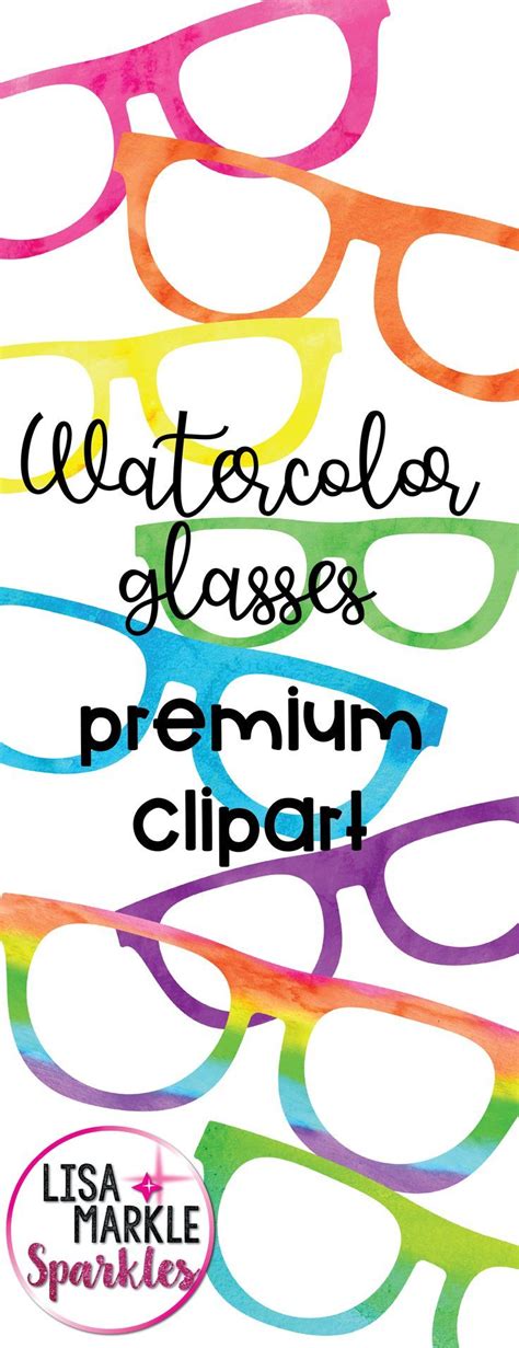 Glasses Clipart Watercolor Glasses Clipart Etsy Clip Art Cool