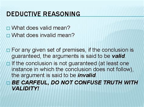 Inductive Reasoning Deductive Reasoning And False Premise LOGIC
