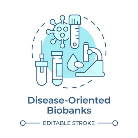 Disease Oriented Biobanks Soft Blue Concept Icon Stock Vector Illustration Of Isolated Cyan