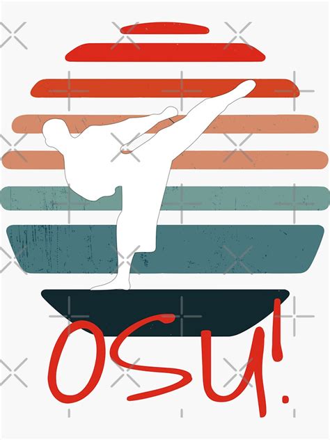 Karate Osu Sticker For Sale By Davetromp Redbubble